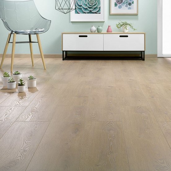 Ламинат Quick Step Доска дубовая светло-серая лакированная PER1304 🌳 купить в СПб по цене 1745 ...